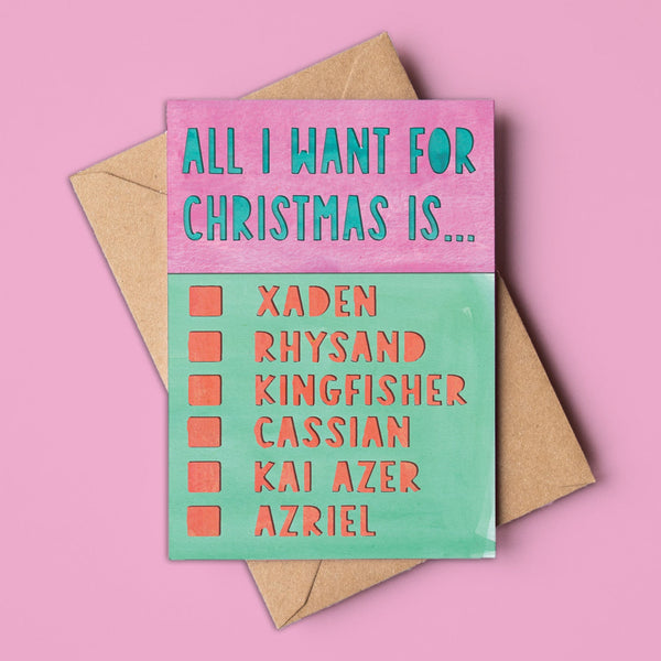 Book Boyfriend Wishlist - A6 Christmas Card (Australian Made) (Wholesa ...